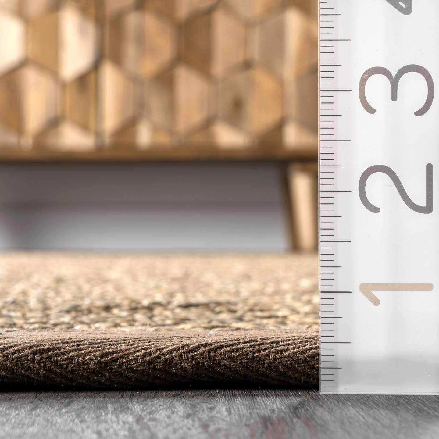 nuLOOM Hesse Checker Weave Seagrass Indoor/Outdoor Accent Rug, 3x5, Brown