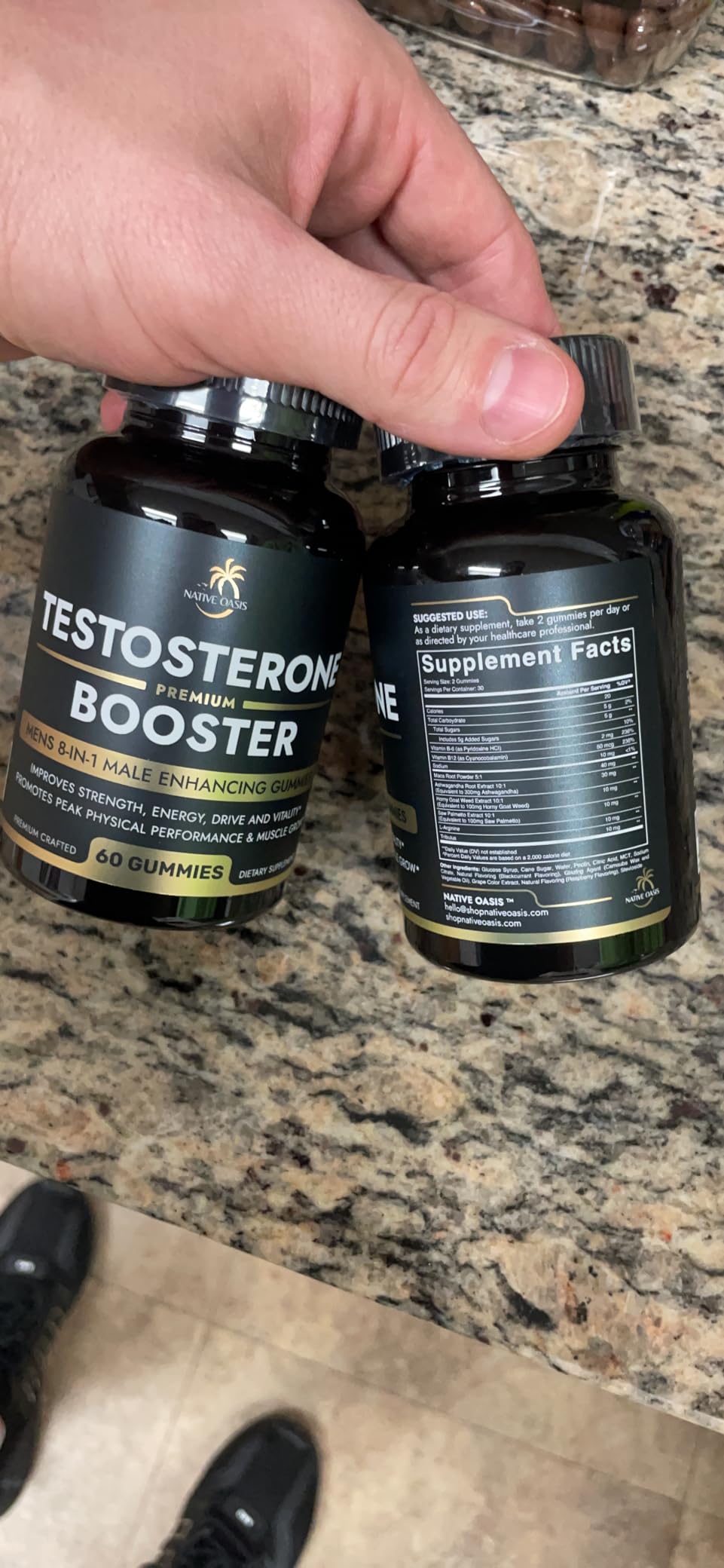 Amazon.com: (2 Bottles) Testosterone Booster Gummies | Superior 8-in-1 ...