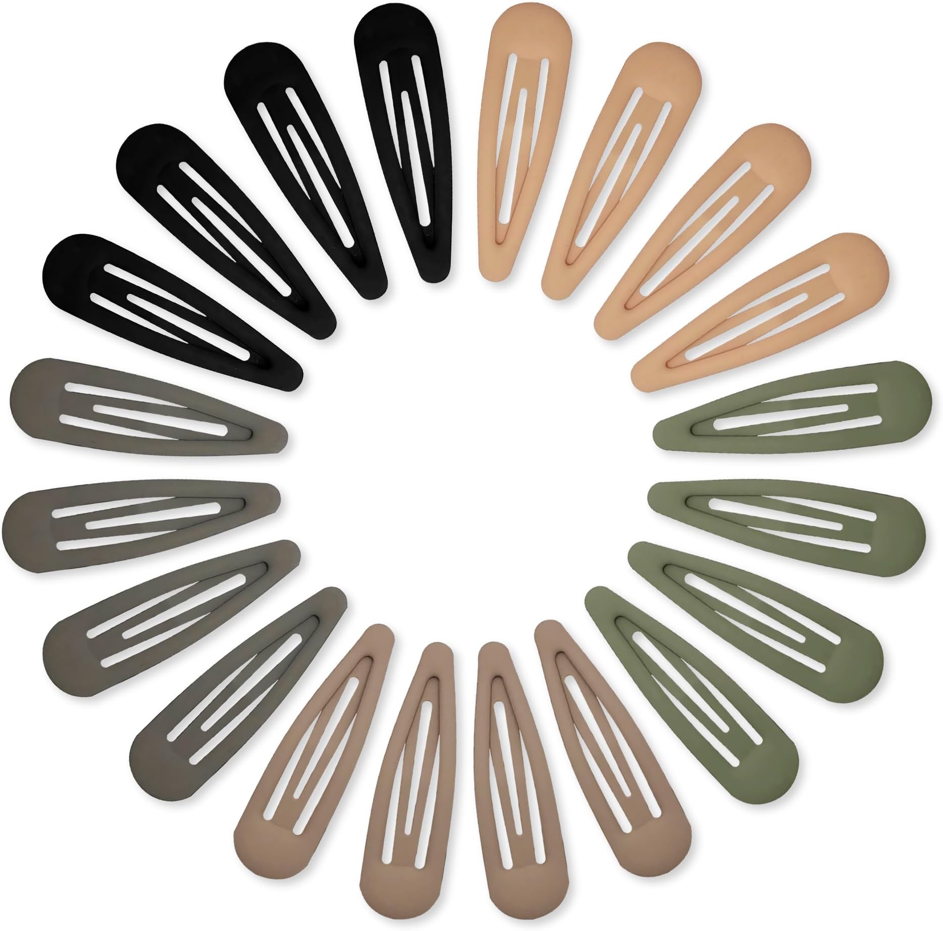 Amazon.com : Cptots 16 PCS Snap Hair Clips Metal Hair Barrettes for ...