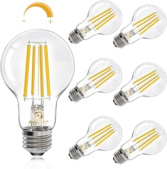 Energetic Dimmable A19 LED Edison Light Bulb, 12W Equivalent 100W ...