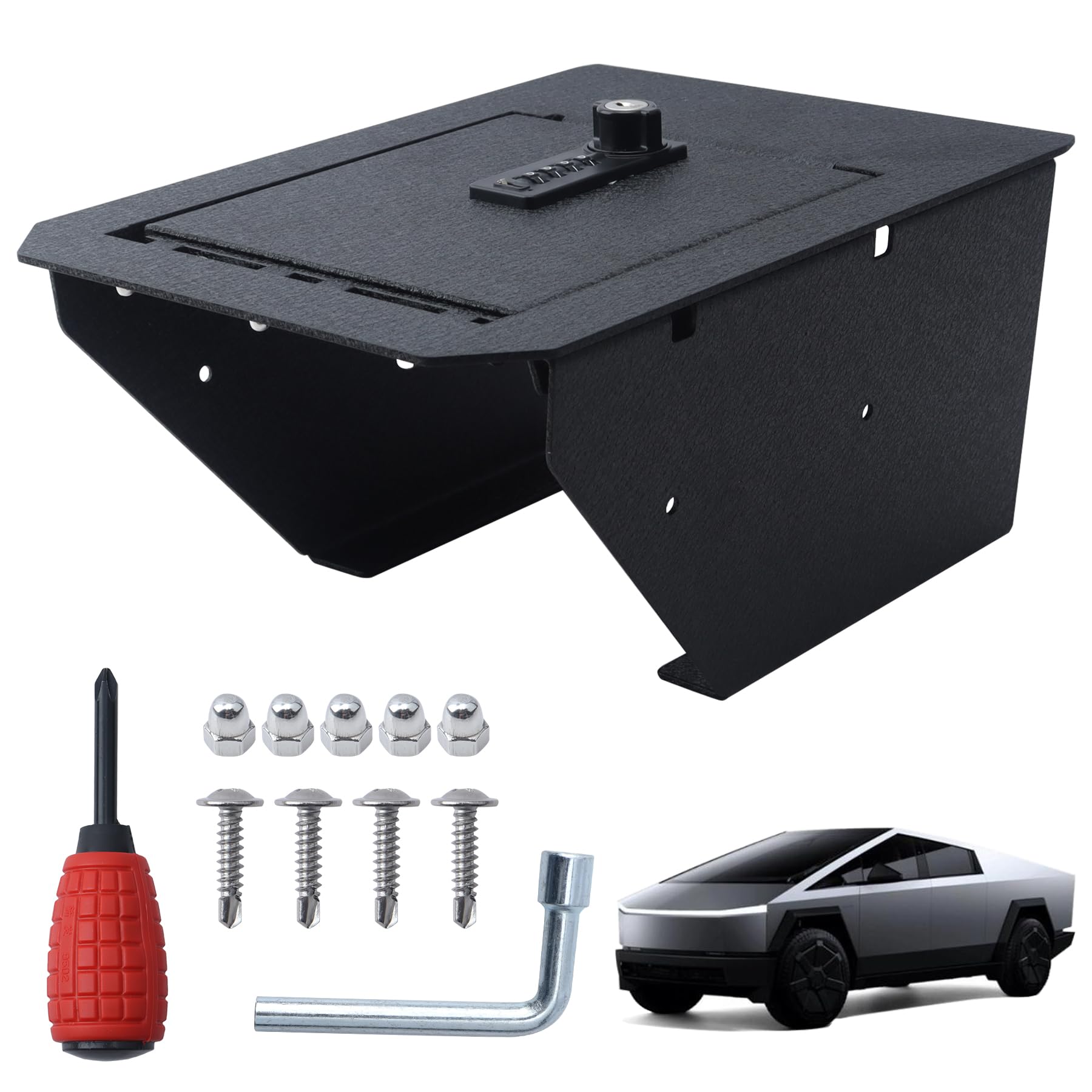 Amazon.com: Stiueoav Cybertruck Center Console Safe Box - Organizer ...