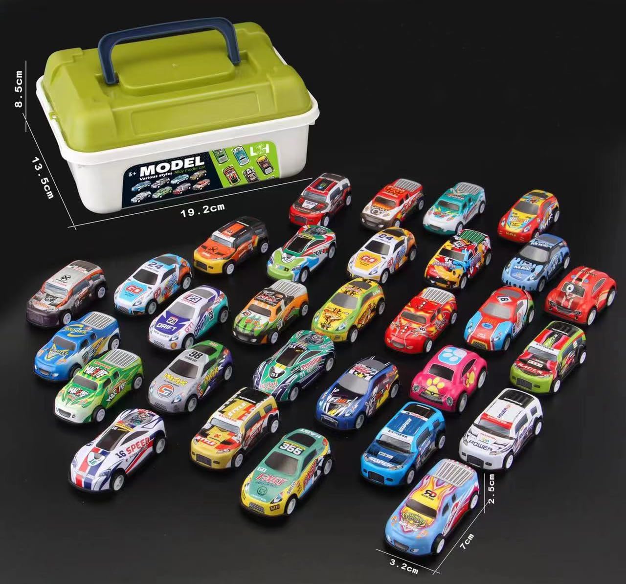 OBLRXM Spielzeugautos, 30 PCS 1:64 Reibung angetrieben Spielzeug ...