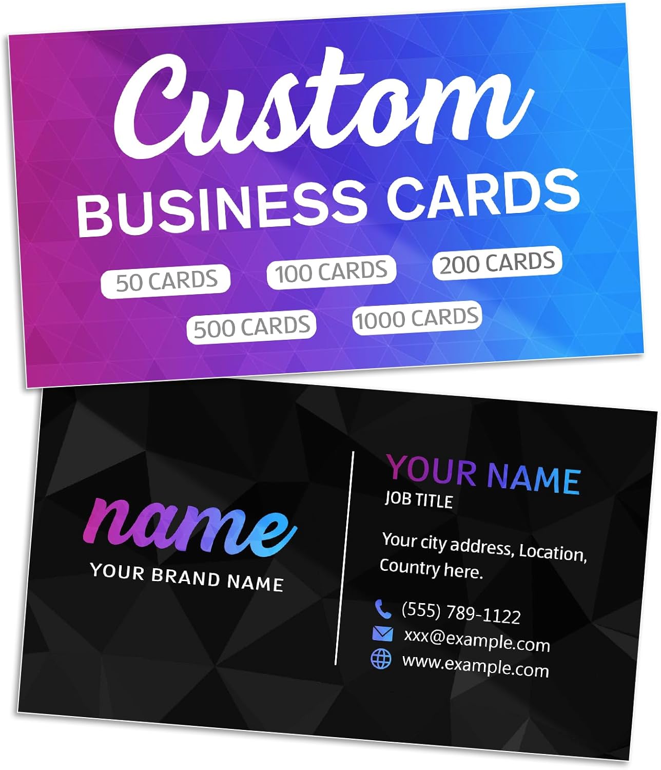 Custom Business Cards - Double Sided Printing Personalized Business ...
