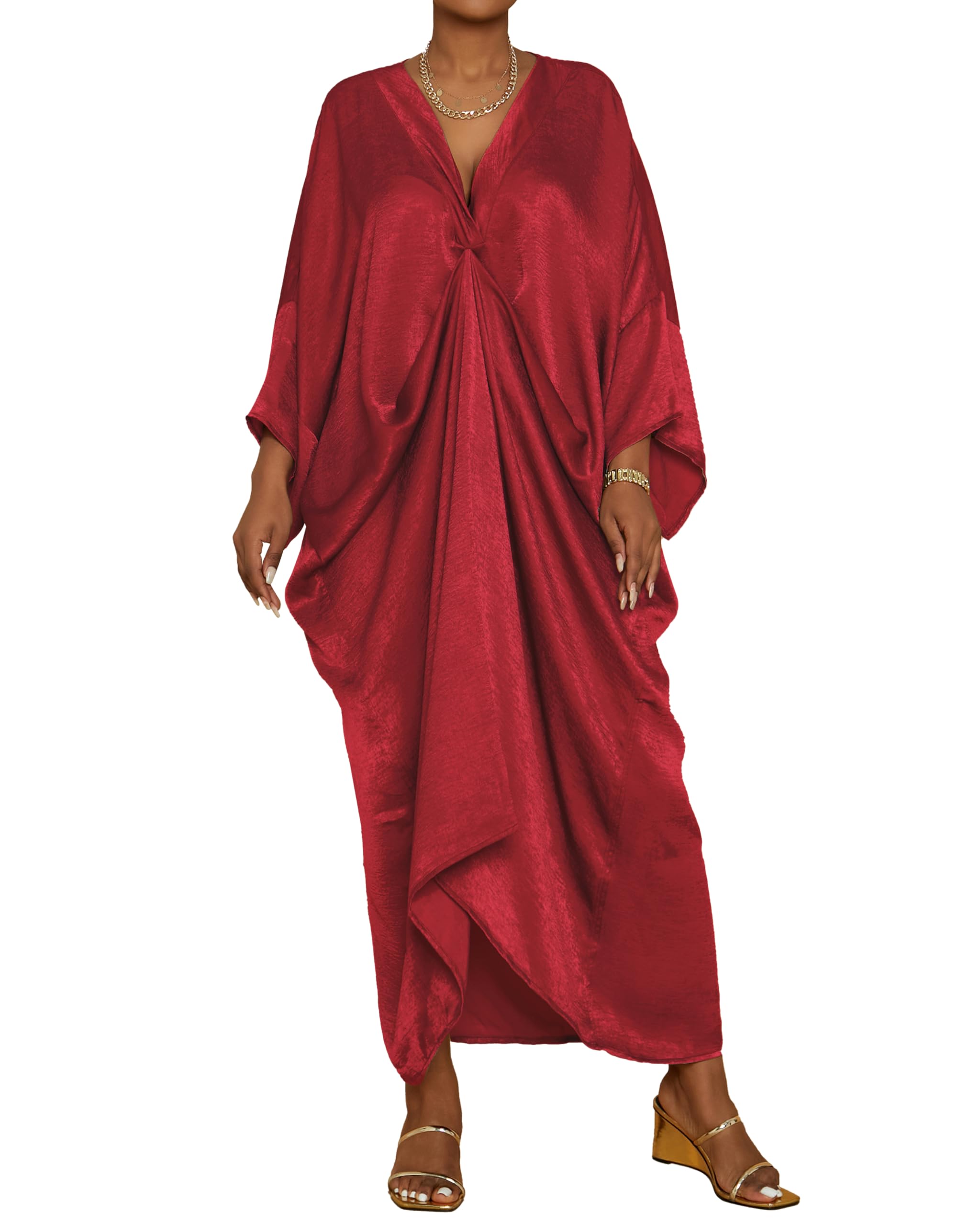 Bsubseach Kaftan Dresses for Women V-Neck Caftans Swimsuit Coverups ...
