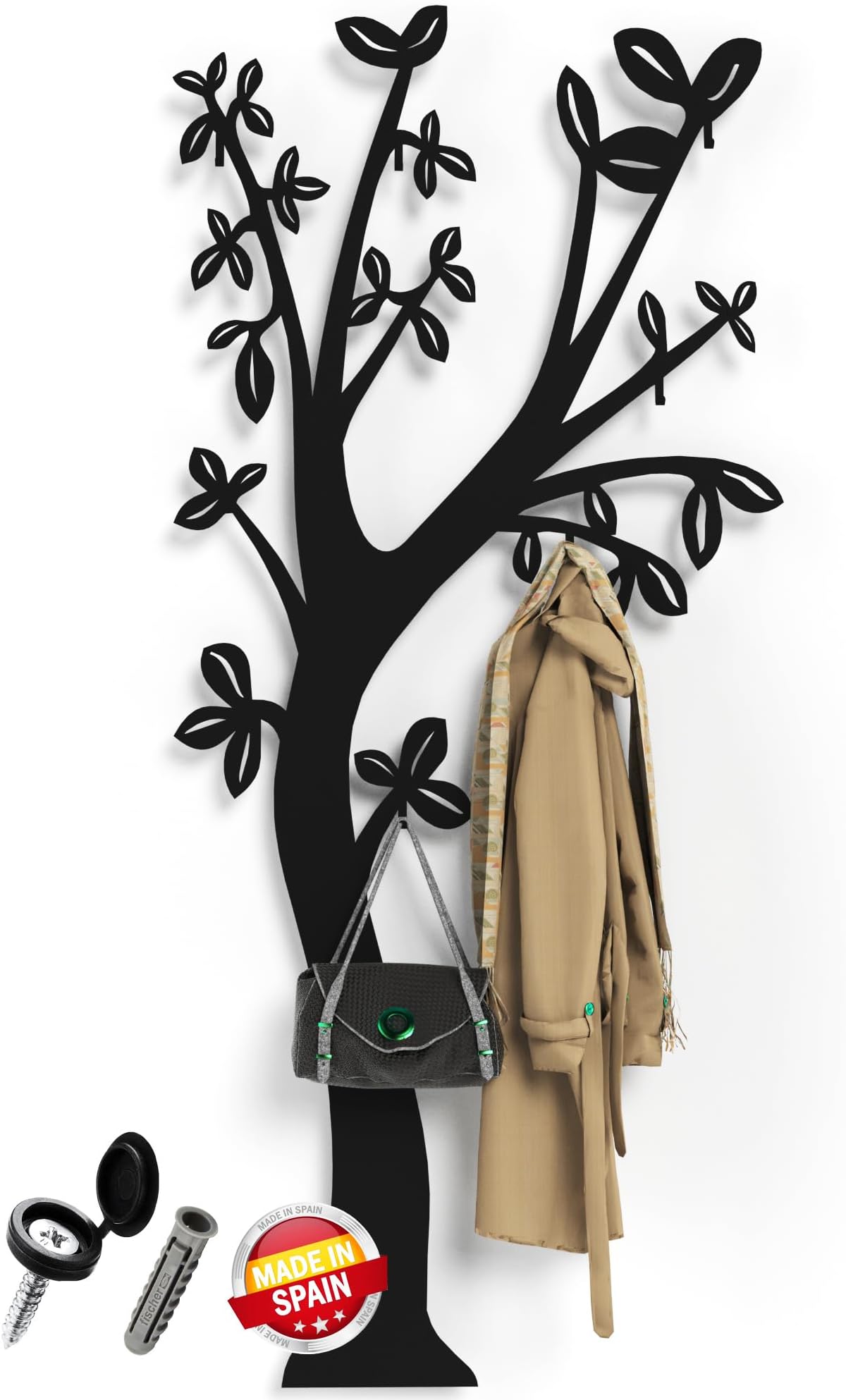 Wall coat rack mounted 67х30 inches | Heavy Duty Coat Rack mounted ...