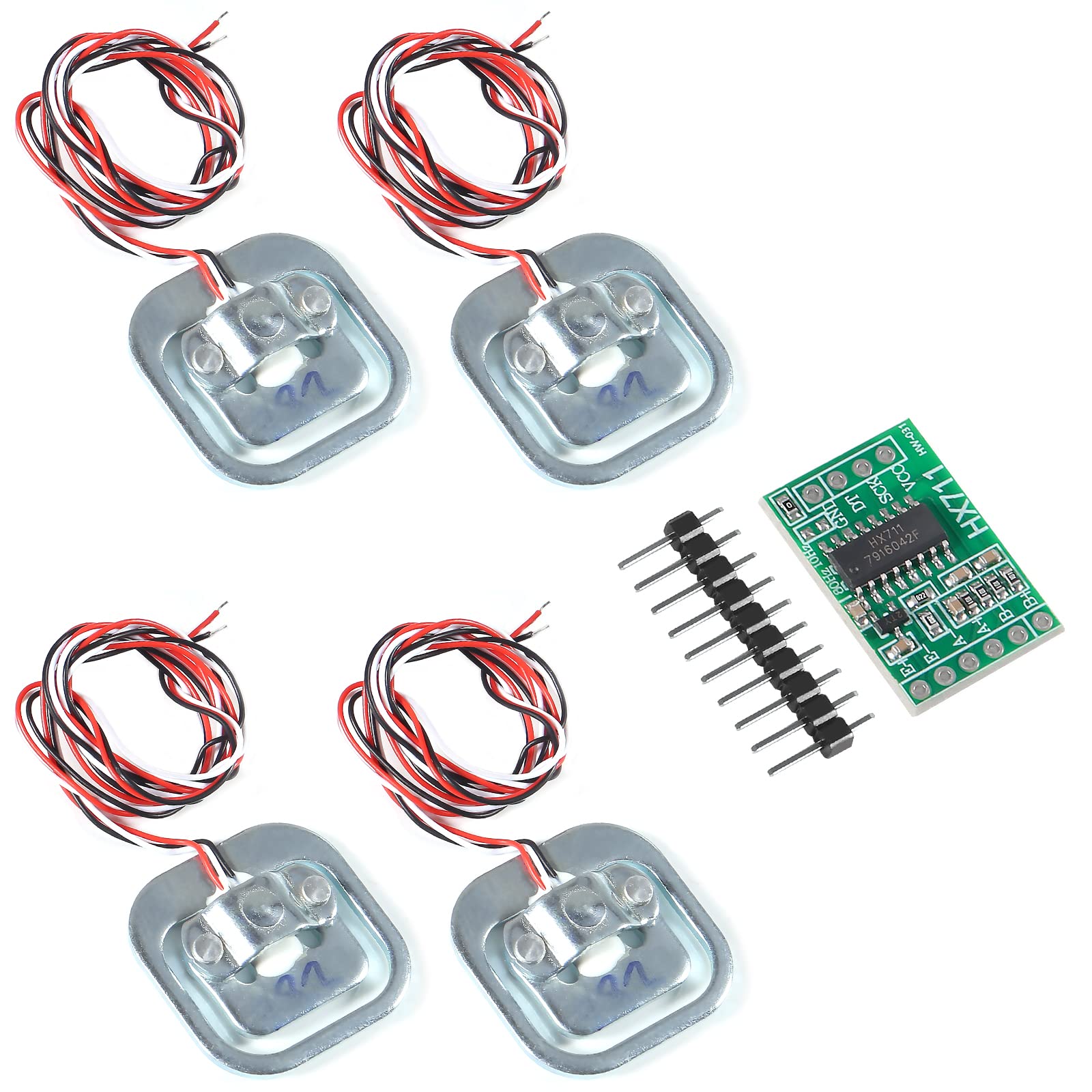 Buy AEDIKO HX711 AD Module + 4pcs Half-Bridge Body Load Cell Weight ...
