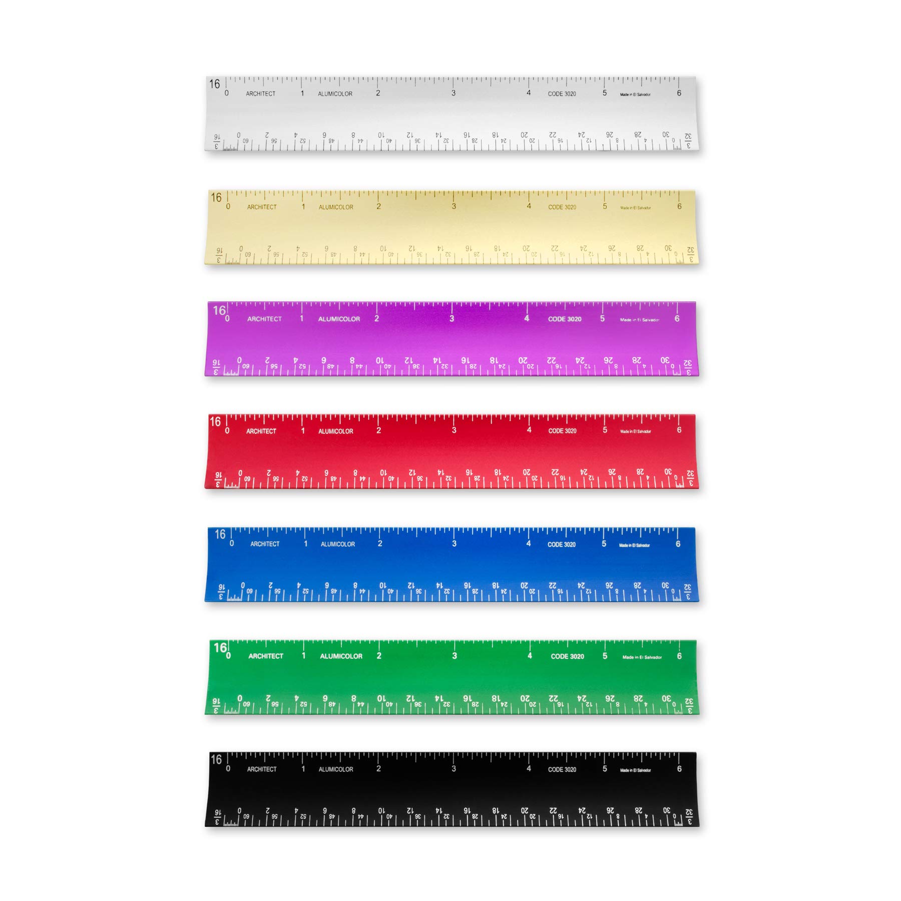 Snapklik.com : Alumicolor 6-inch Aluminum Architect Hollow Scale For School