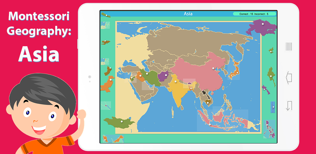 Mapa De Asia Montessori Countries And Flags Of Asia | Montessori