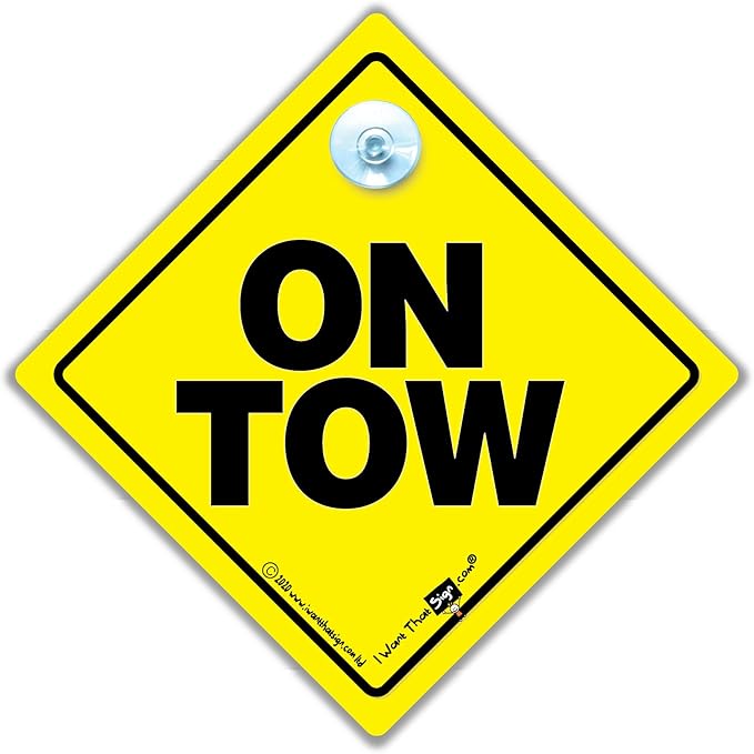 On Tow, On Tow Sign, On Tow Car Sign, Towing Sign, On Tow Sign, Car ...