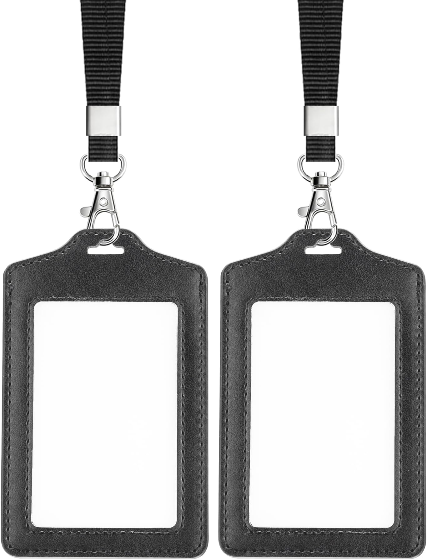 Teskyer 2 Pièces Double Face Transparent Porte Badge, Porte Badge Tour ...