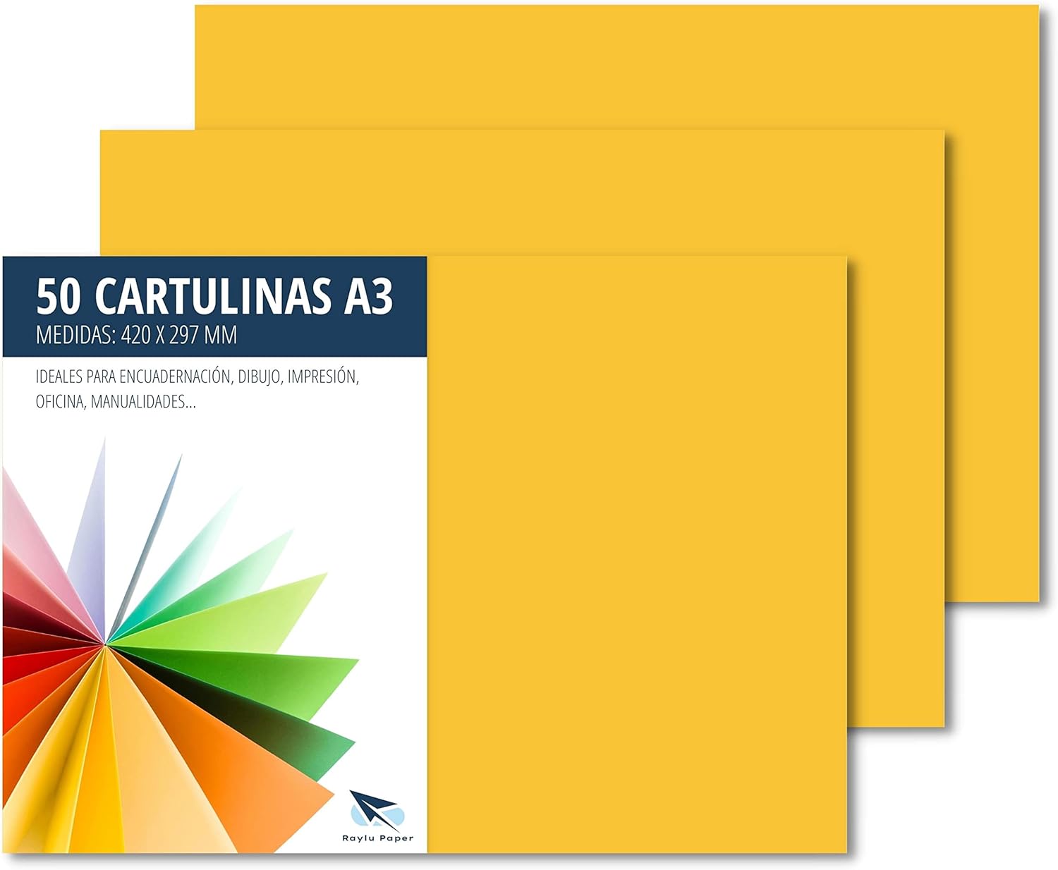 Raylu Paper® - A3 Karton, 50 Stück, 180 g/m², 420 x 297 mm, farbige A3 ...