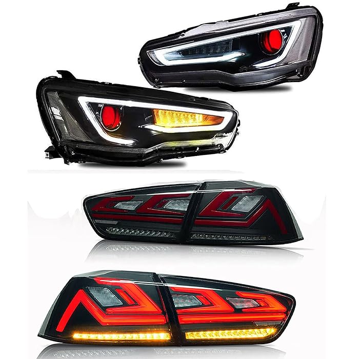 Buy MOSTPLUS DRL Devil Eyes Halo Projector Dural Beam Headlights and ...