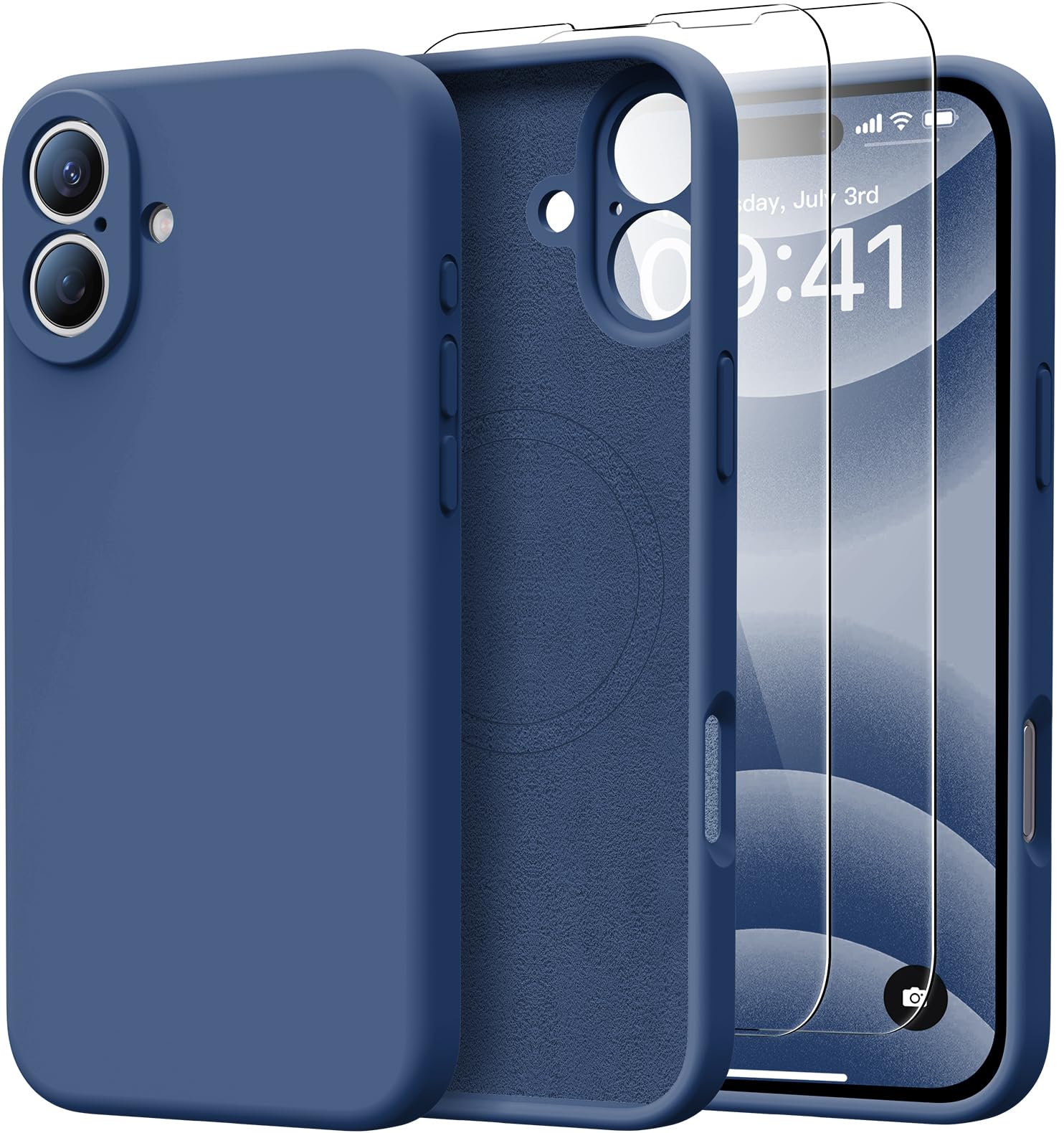 Amazon.com: Kiresen for iPhone 16 Case with 2 Screen Protectors ...