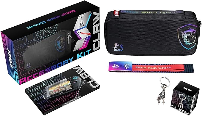 MSI Claw A1M Accessory Kit - Includes: Travel Case+MSI Claw Lanyard+MSI ...