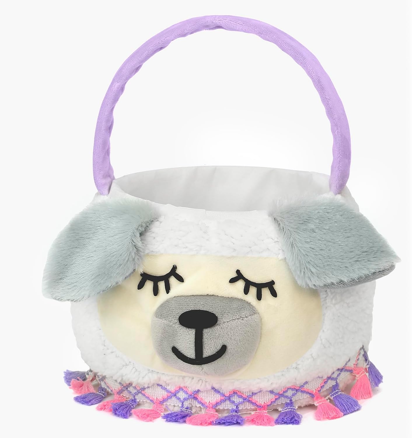 Amazon.com: E-FirstFeeling Plush Easter Basket Soft Cute Easter Basket ...