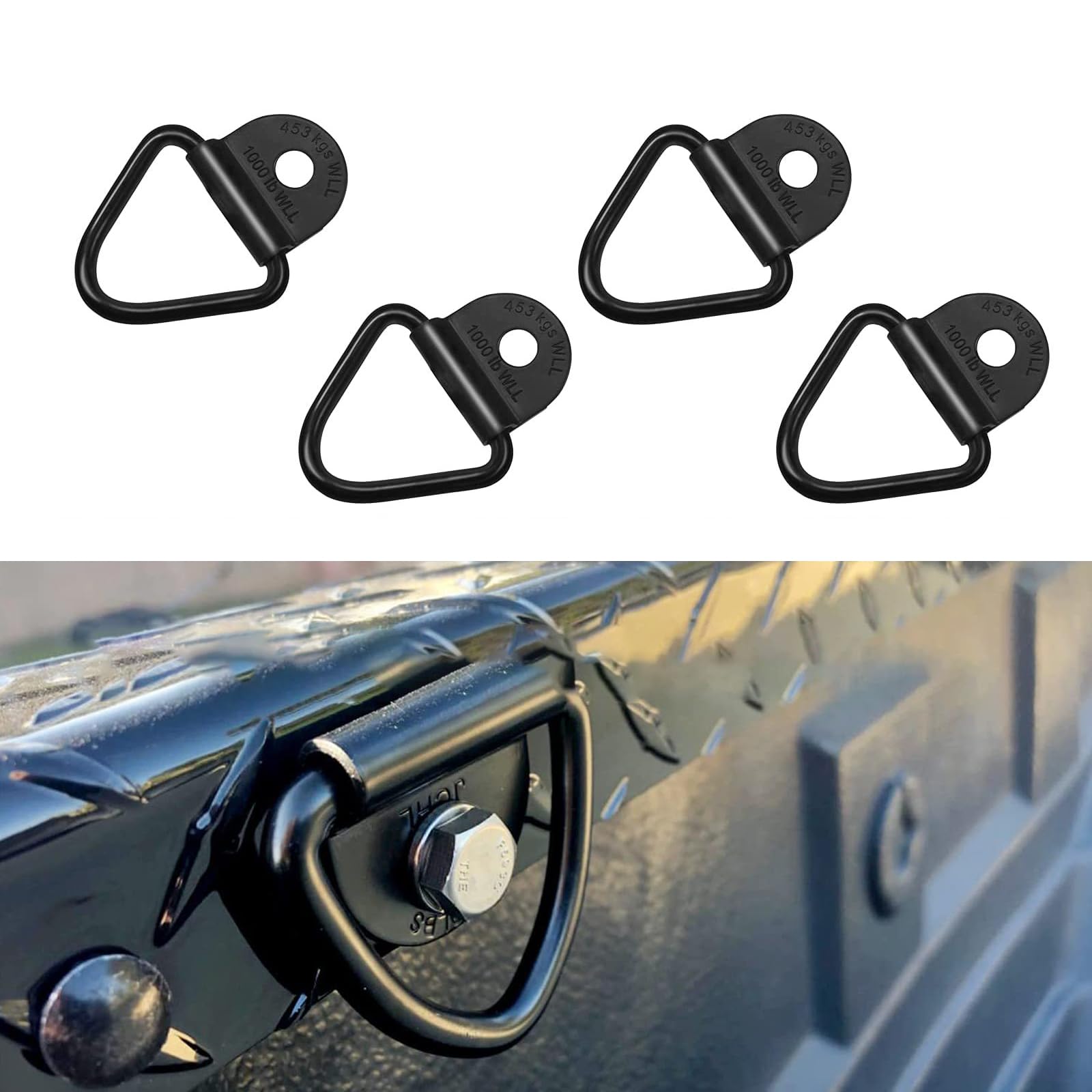 Amazon.com: leediga 4 PCS Car V-Shape Rings, Metal Tie-Down Anchors ...