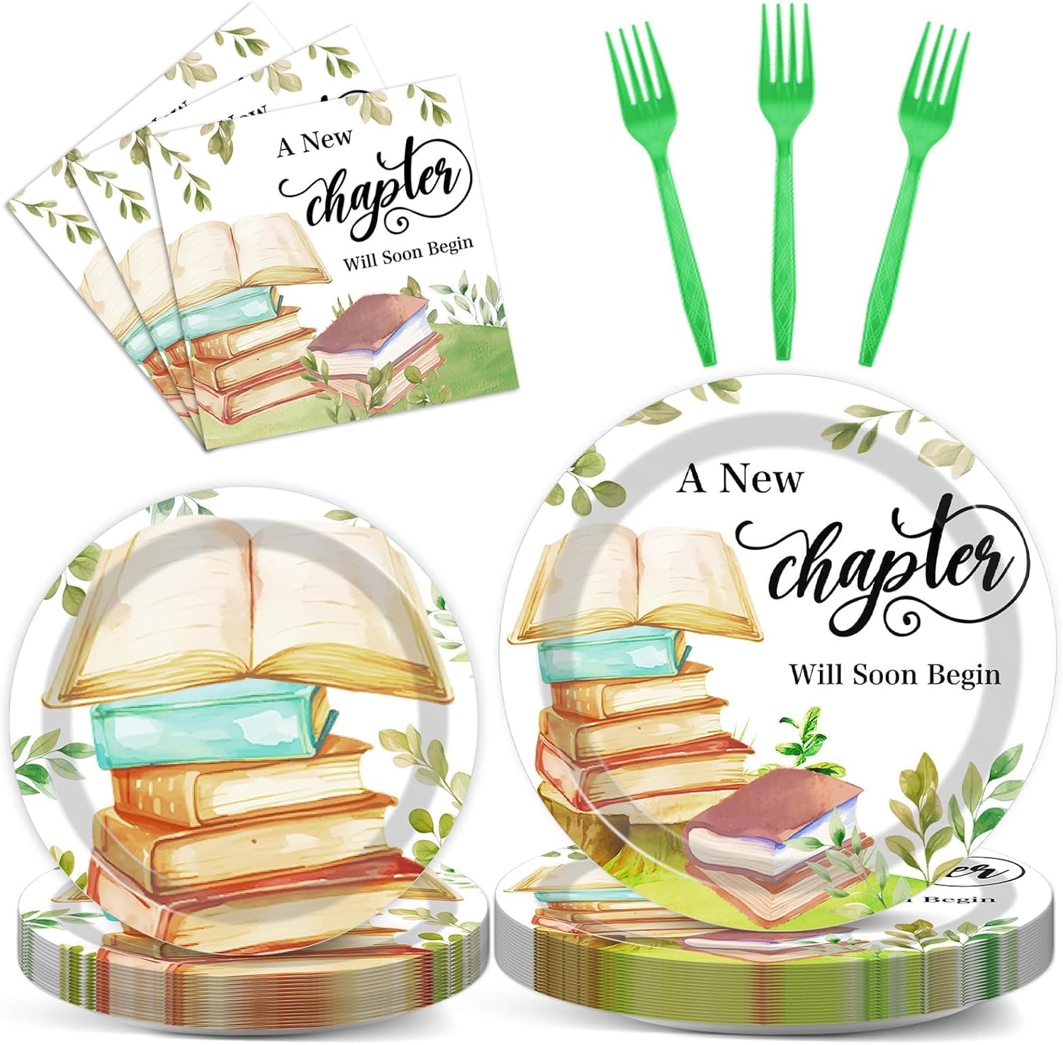 Amazon.com: 96Pcs Storybook Party Plates and Napkins for Book A New ...