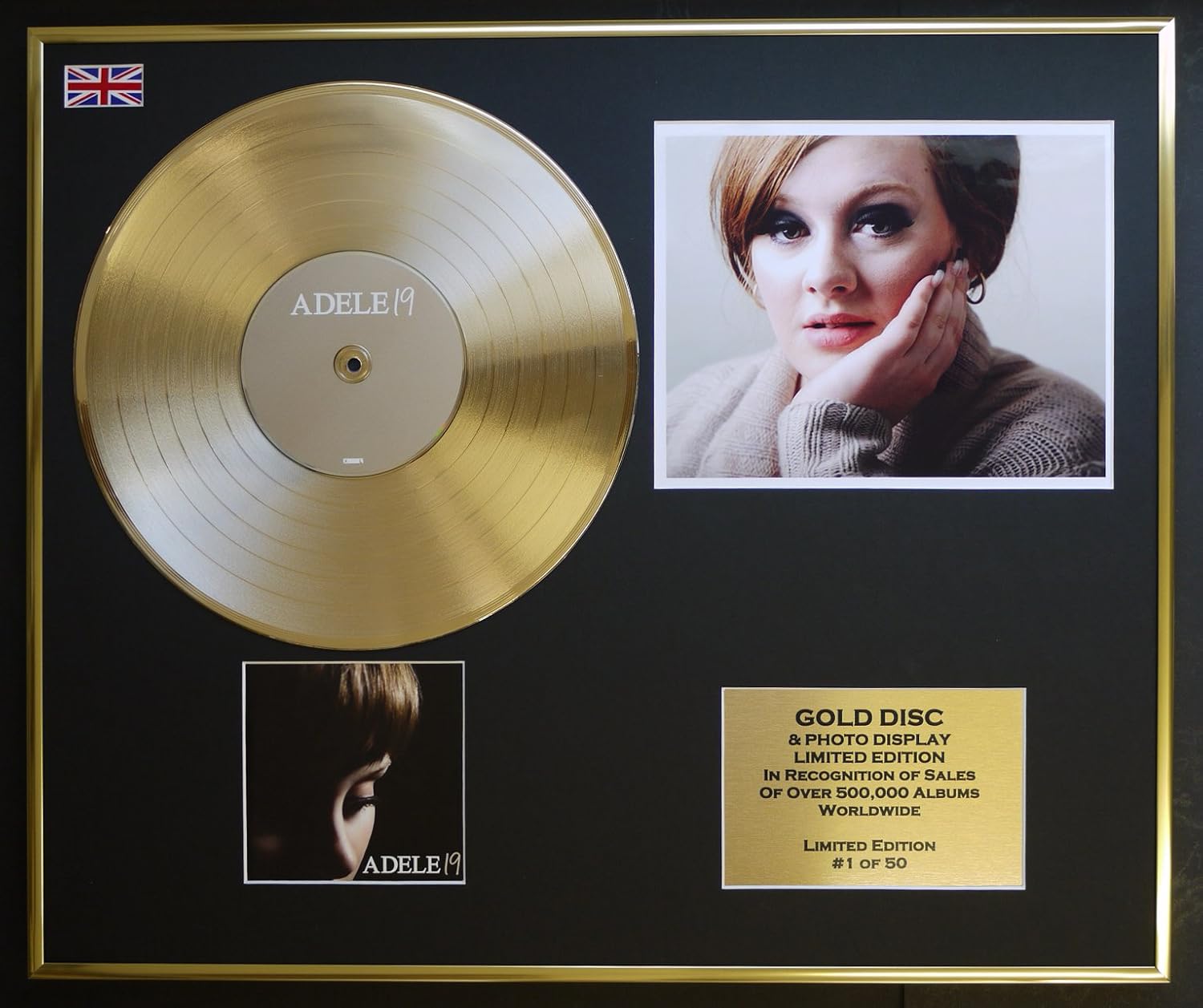 Amazon.com: ADELE/CD GOLD DISC & PHOTO DISPLAY/LTD. EDITION/COA/19 ...