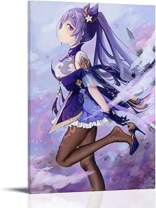 Amazon.com: Jkeyfody Game Anime Posters Genshin Impact Cute Keqing ...