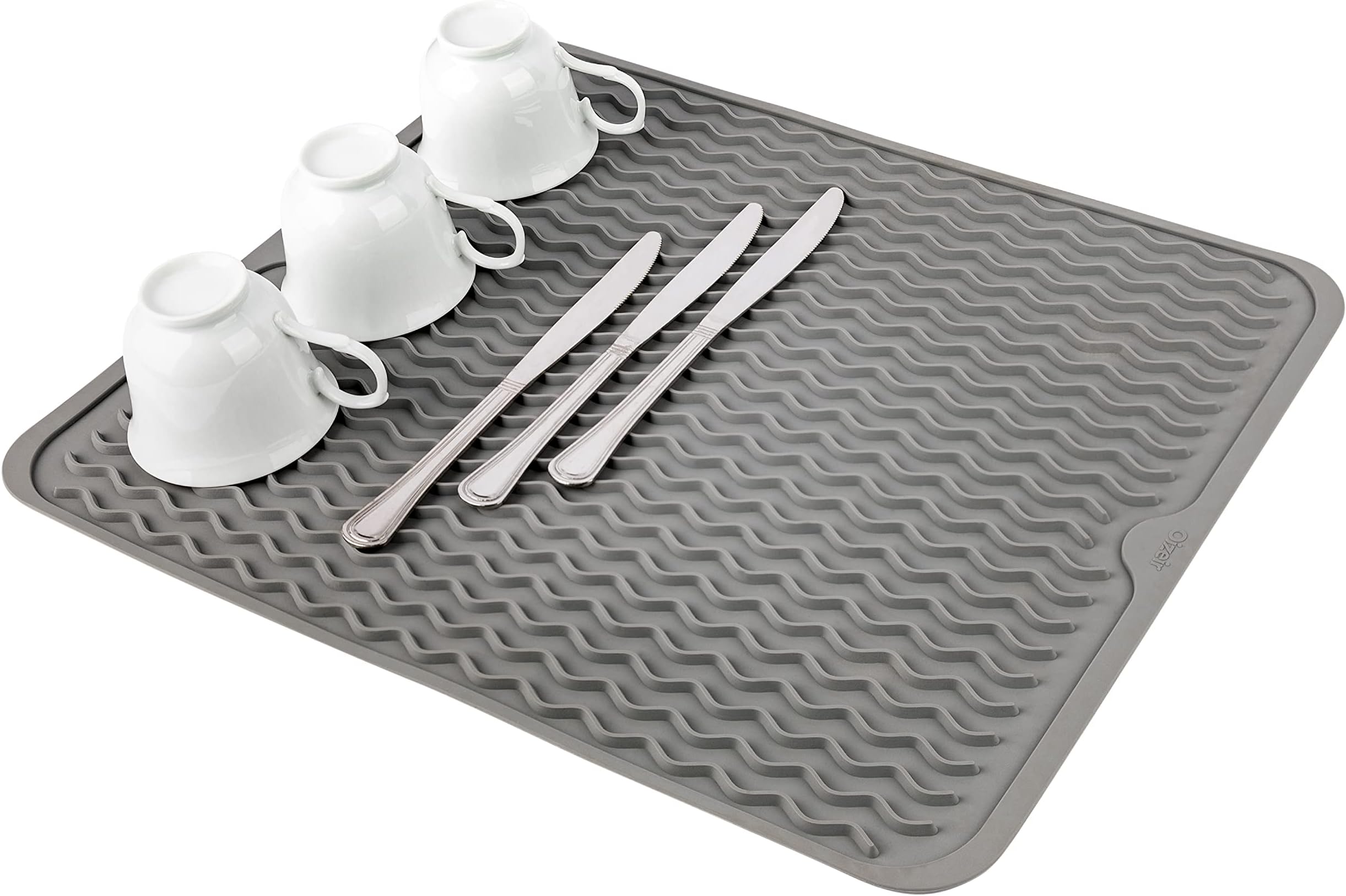 Amazon.com: Silicone Dish Drying Mat - 17 x 15 - Large Dish Drying Mat ...