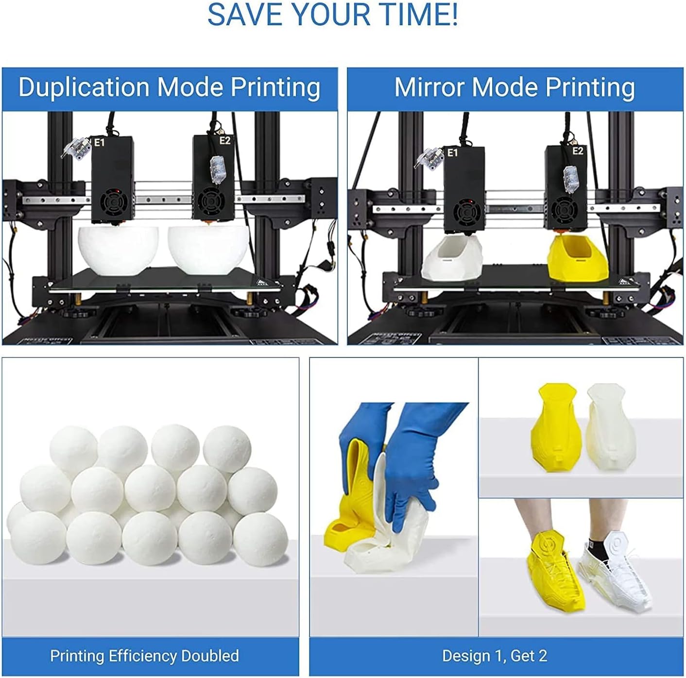 Buy TENLOG TL-D3 Pro Independent Dual extruder 3D Printer, BMG extruder ...