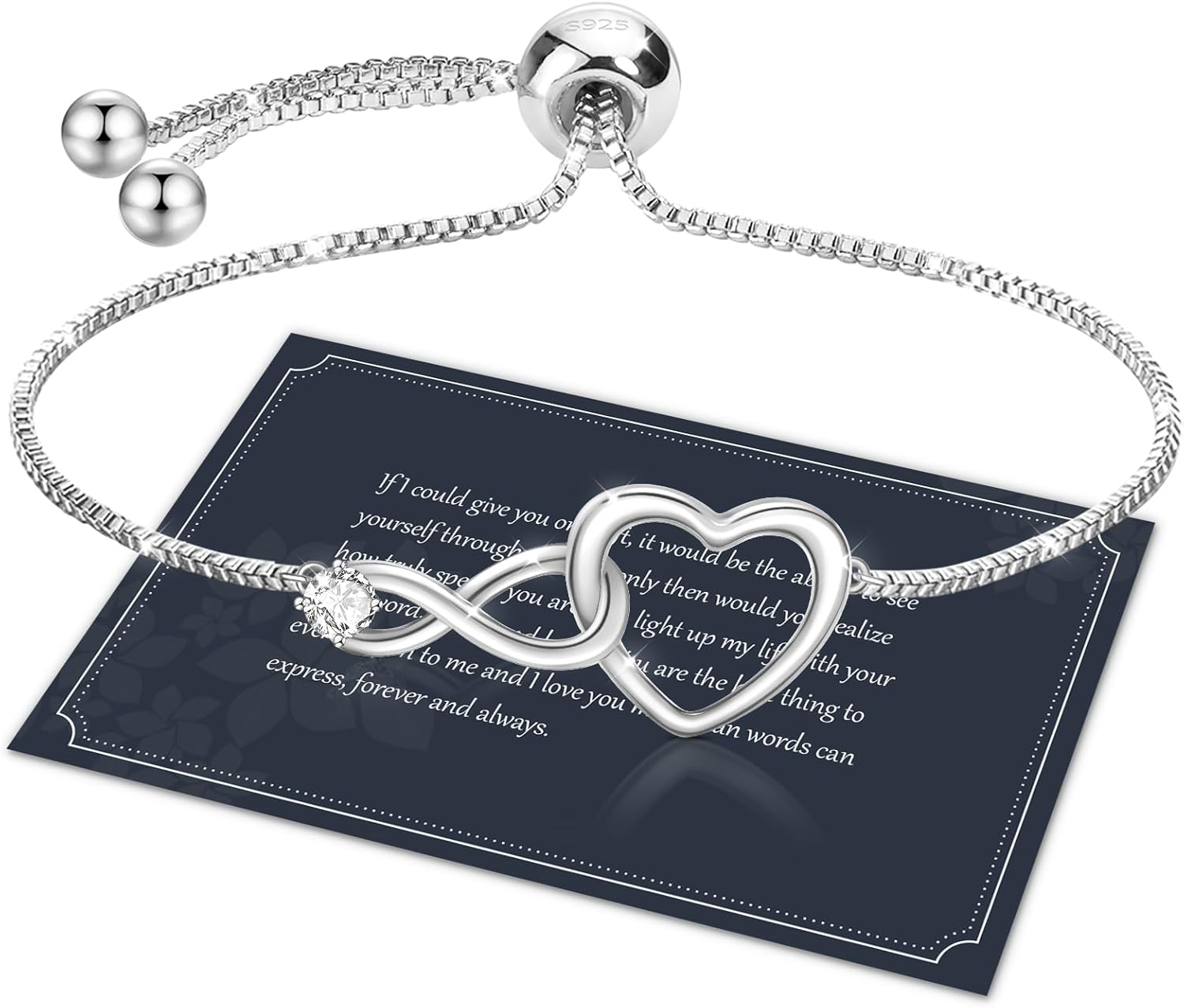 Amazon.com: Silver Bracelet Silver Bracelets for Women Infinity ...
