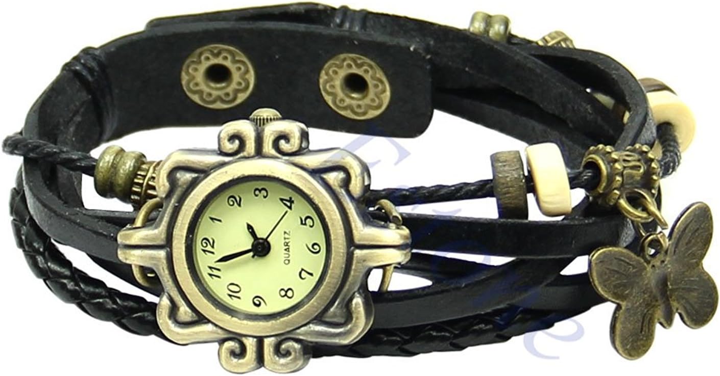 Buy ITHANO - Leather Bracelet Analogue Brown Off-White Dial Women's ...