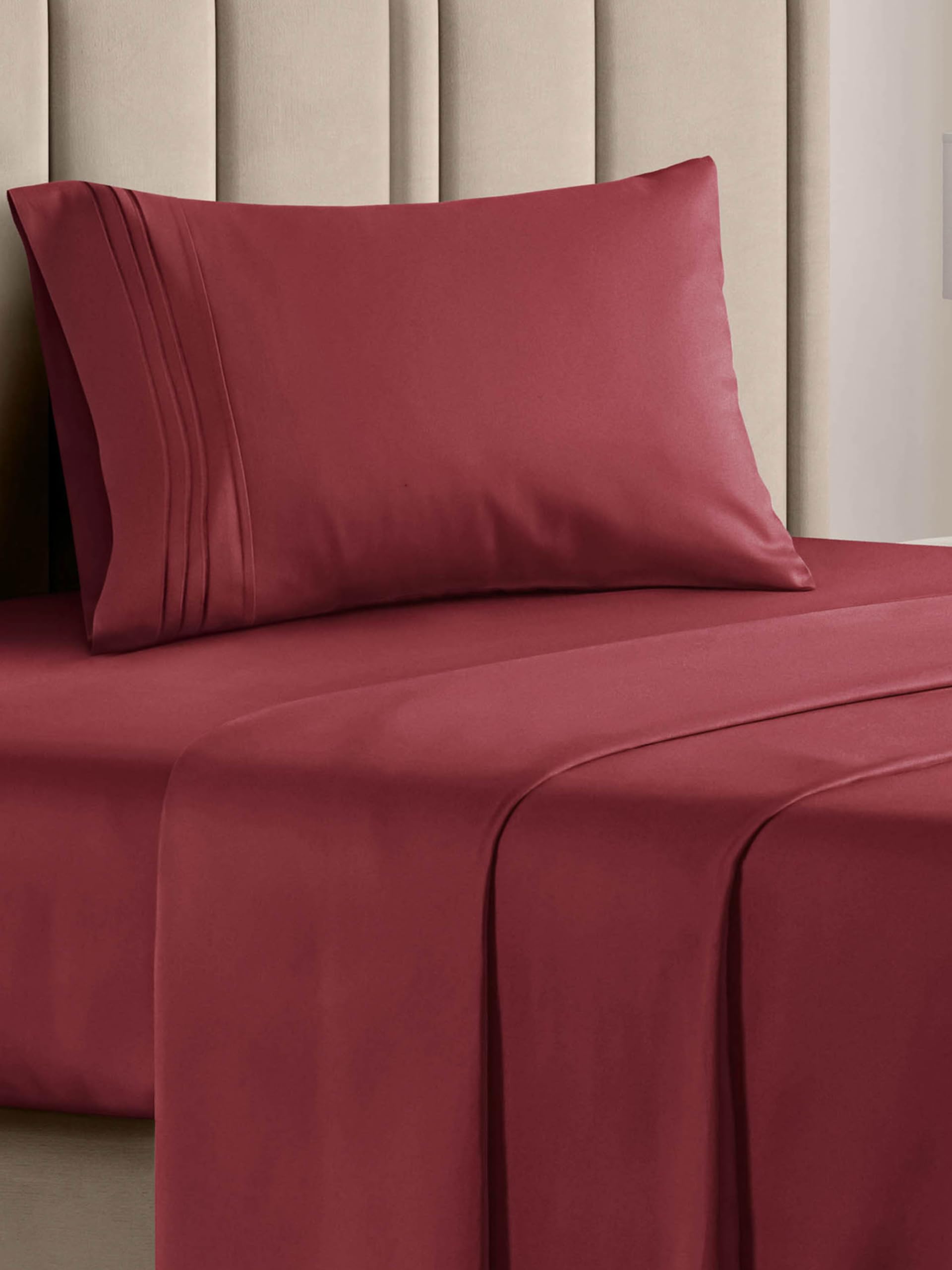 Twin XL Size 3 Piece Sheet Set - Comfy Breathable & Cooling Sheets ...