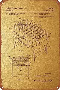Amazon.com : 87 Foosball Table Patent physical culture Poster Sign ...