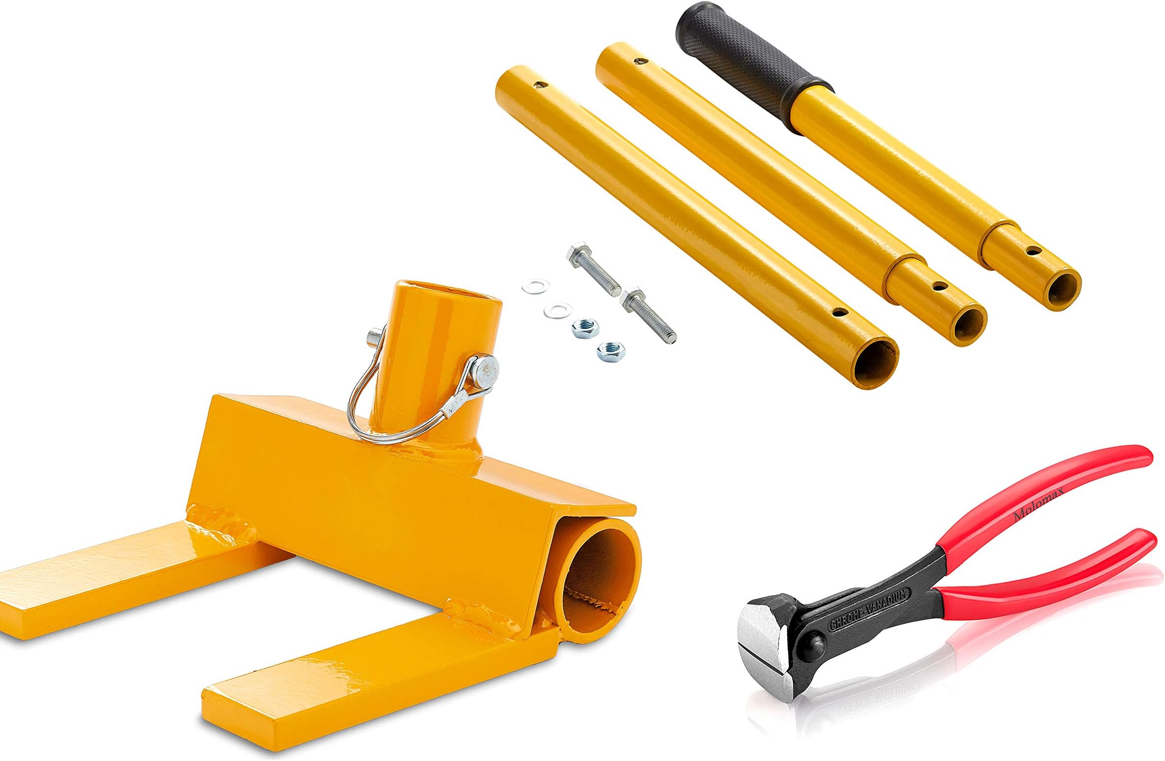 BISupply Pallet Buster Tool with Handle 3 Section 41in - Deck Wrecker ...