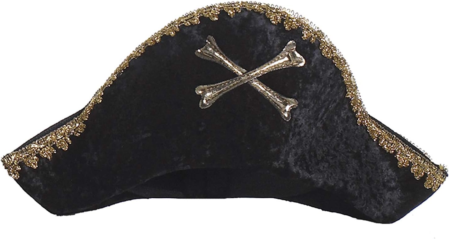 Amazon.com: Great Pretenders Captain Hook Pirate Hat for Kids, One Size ...