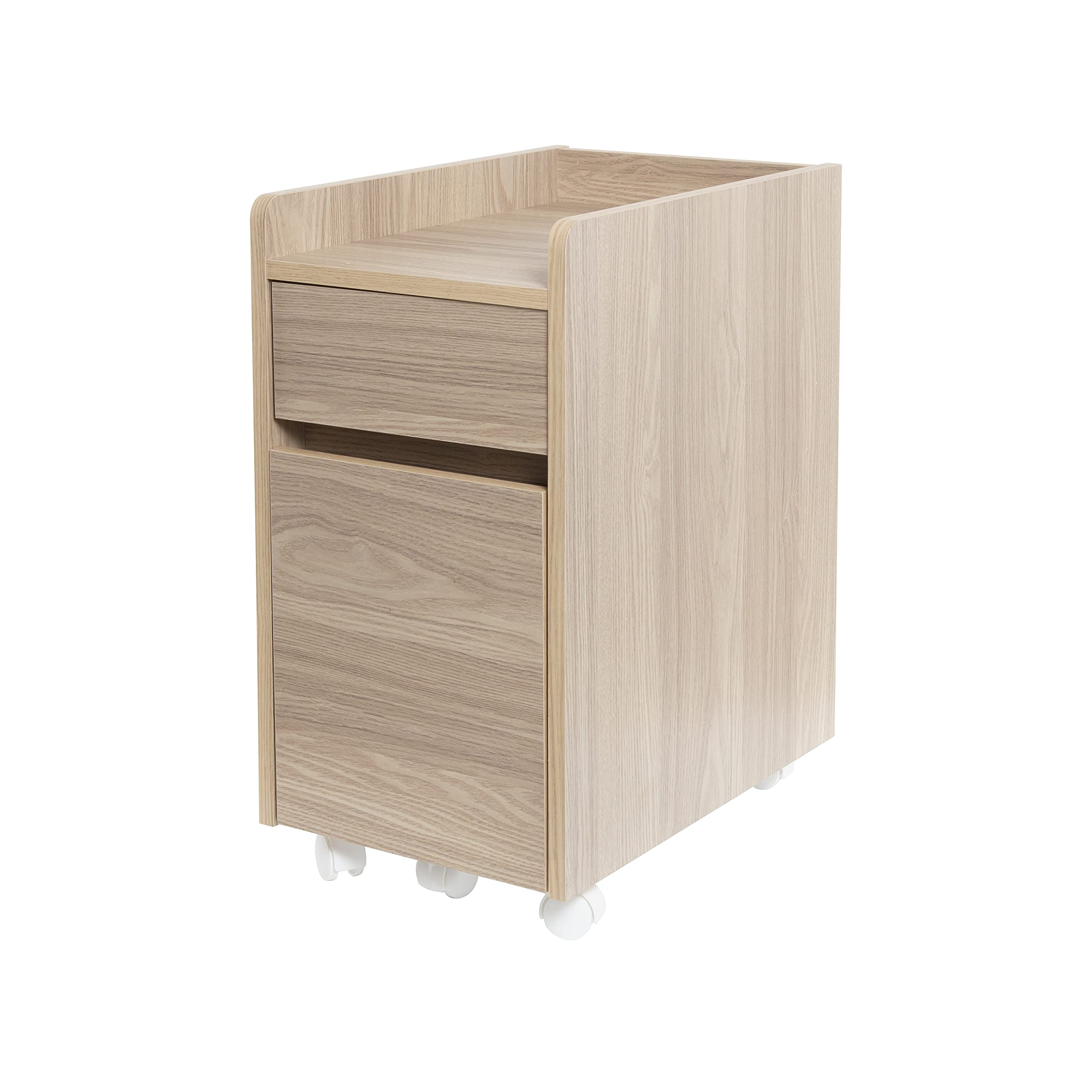 Buy Iris Ohyama, Cabinet with Locking Wheels /Drawer Rolling Wood File ...