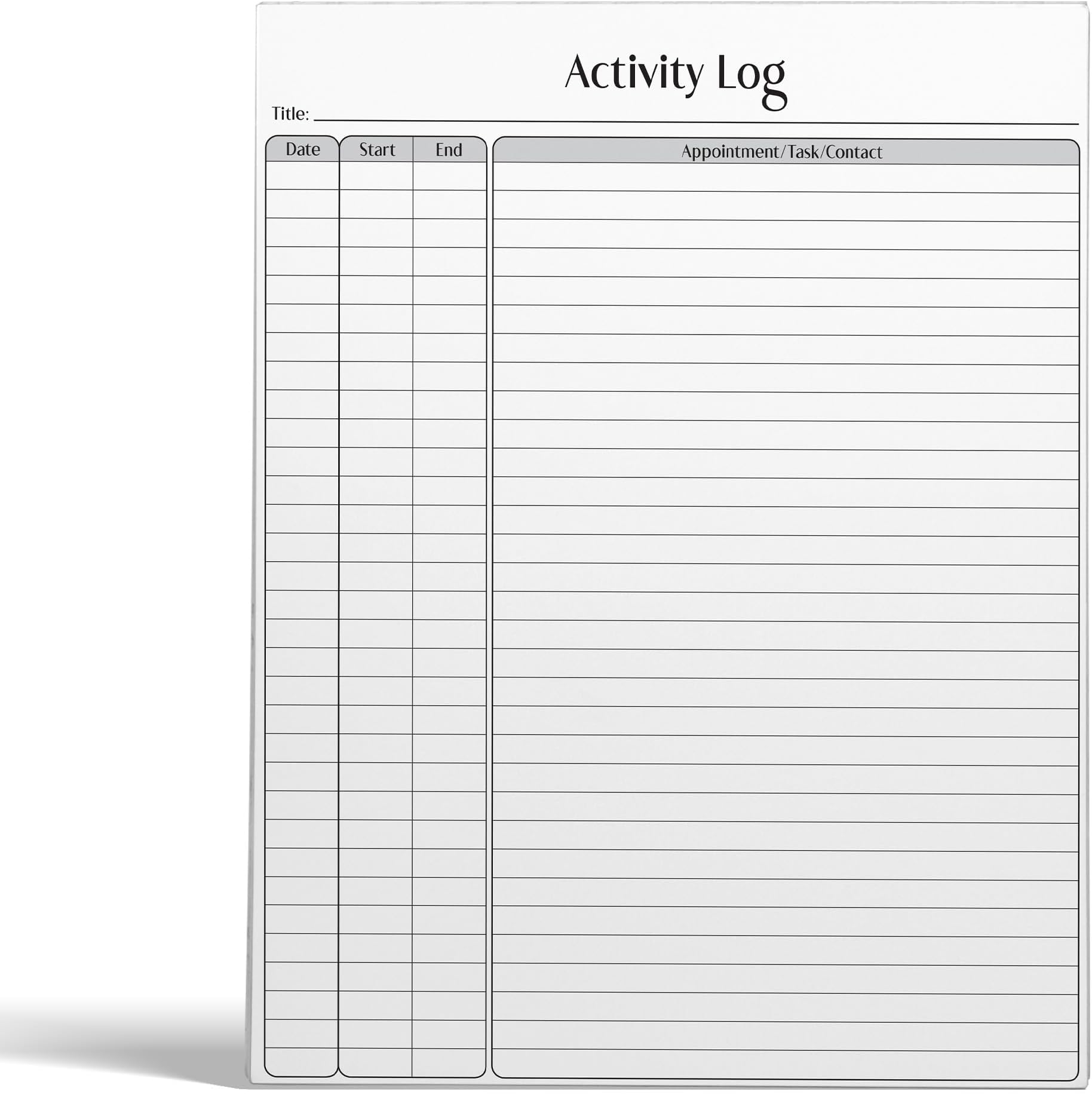 Better Office Products Activity Log Notepad, 8.5" x 11", Planning Note ...