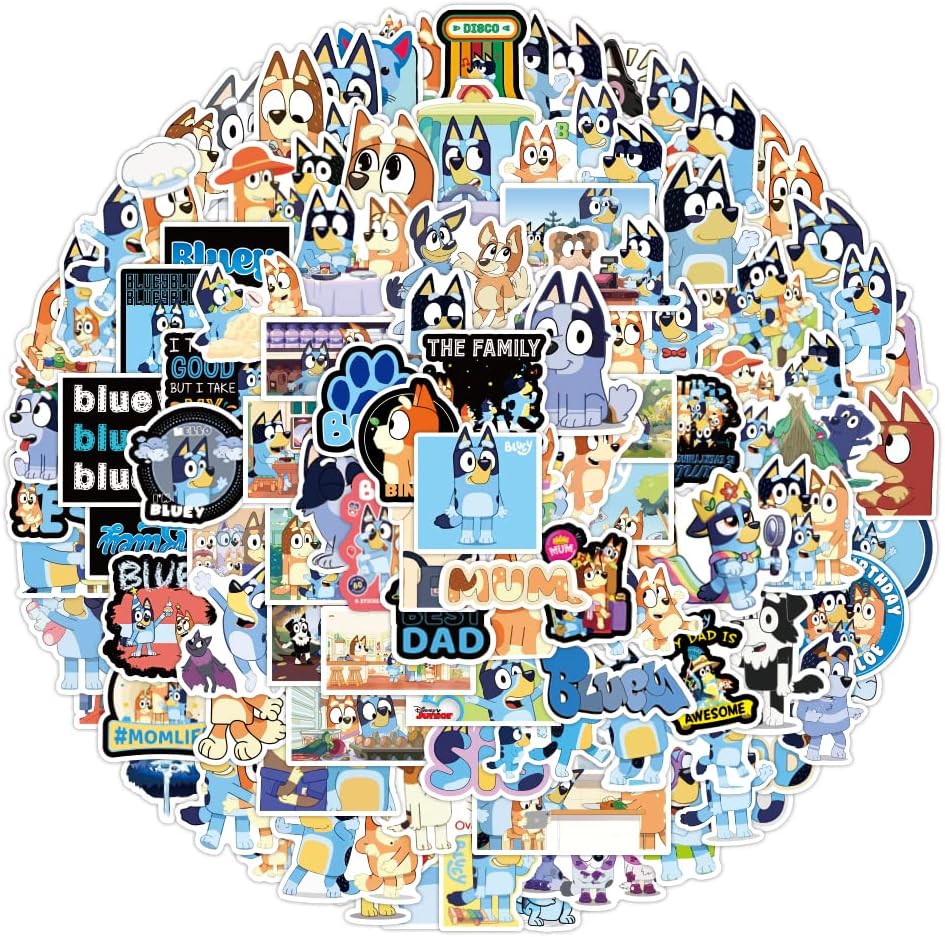 Cute Cartoon Bluey Stickers Pack for Kids - Water Australia | Ubuy