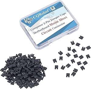 CQRobot 200 Pieces Black Standard Computer Jumper Caps Header Pin Shunt ...