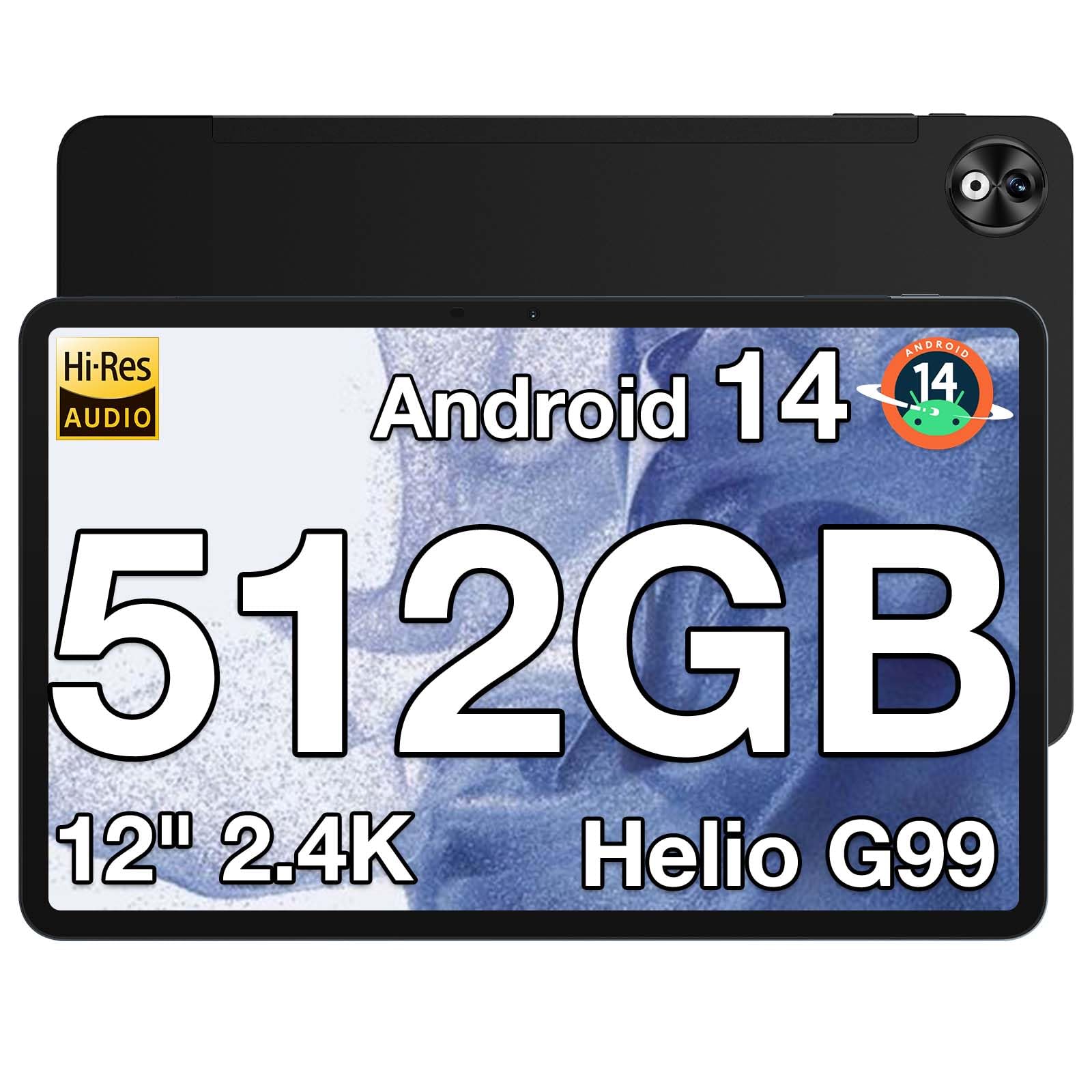 DOOGEE Tablet T40 Pro, 12 Inch Android 14 Tablet, 20GB + 512GB/TF 2TB ...