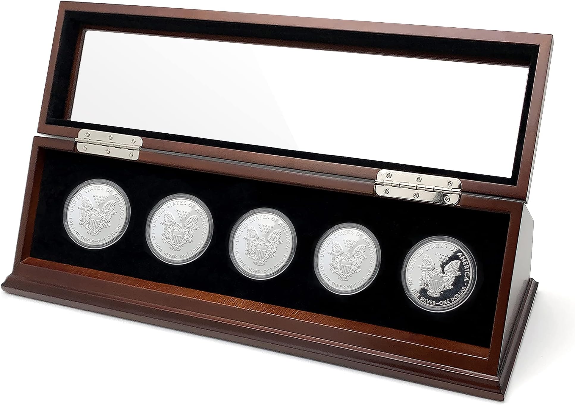 Amazon.com: Yamahiko Coin Display Case with Clear Lid, Wooden Military ...