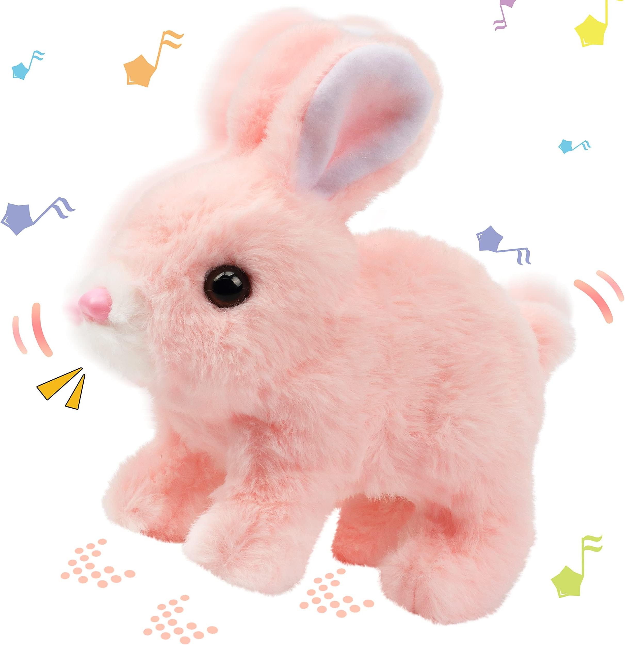KASTWAVE Interactive Electronic Pet, Hopping Rabbit Plush Bunny Toy ...