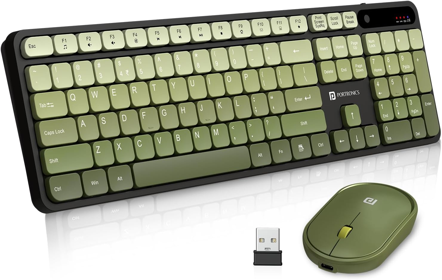 Amazon.in: Buy iClever Wireless Keyboard and Mouse GK08 - Rechargeable, Ergonomic, Quiet, Full ...