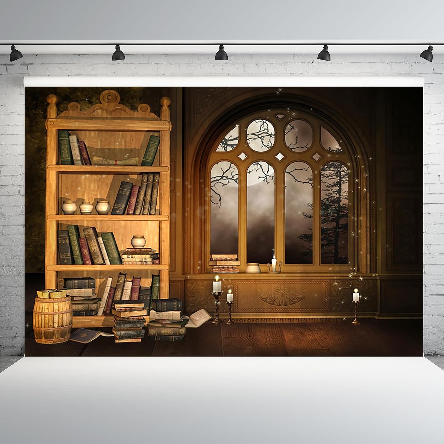 Amazon.com : AOFOTO 12x8ft Vintage Magic Room Photography Background ...
