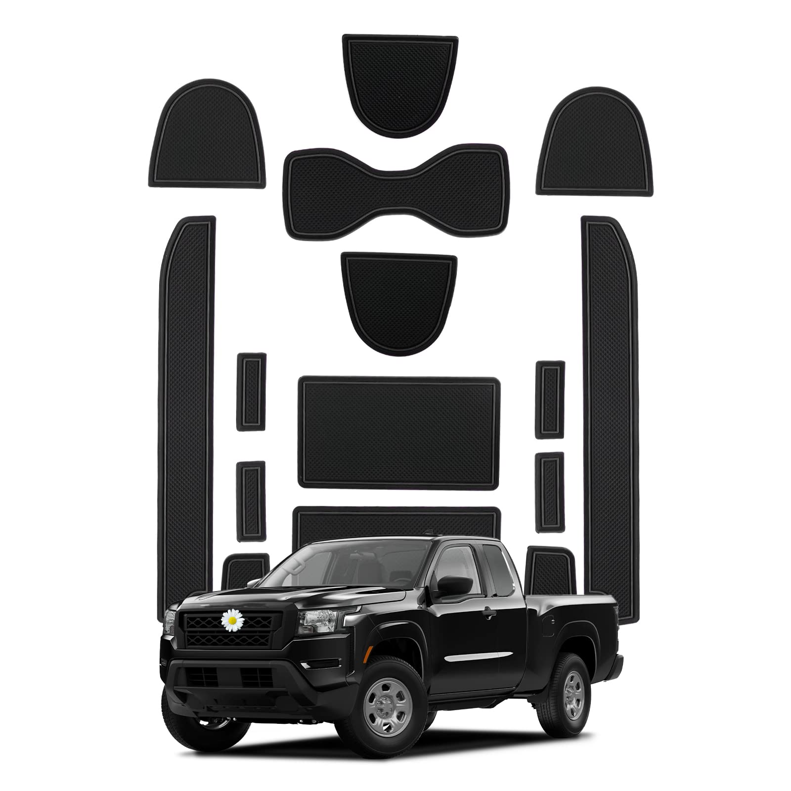 Snapklik.com : For 2024 2025 Nissan Frontier Door Slot Mats Fit For ...