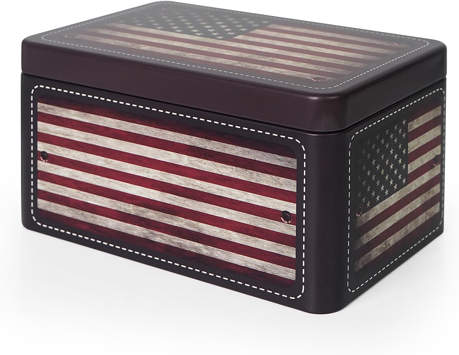 Amazon.com: Patriotic Cross American Flag Trinket Box Rosary Jewelry ...