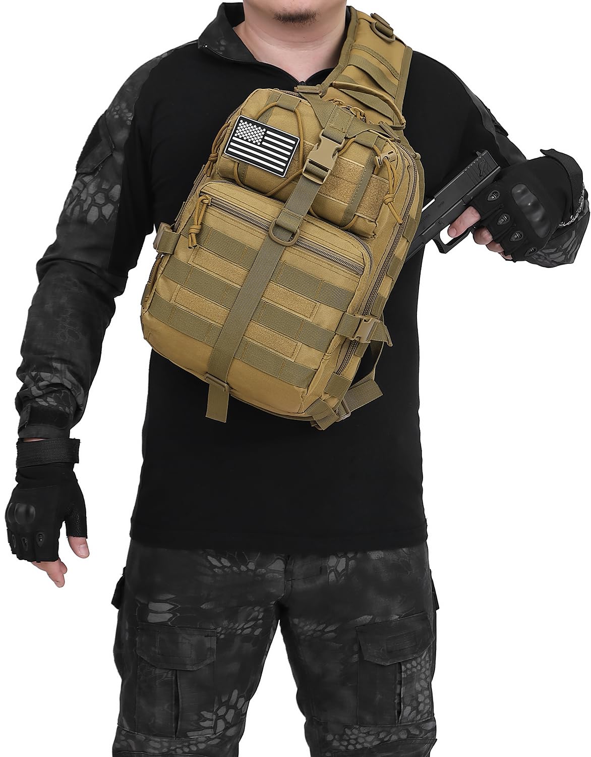 Snapklik.com : ATBP Tactical Crossbody Backpack Large Sling Pack