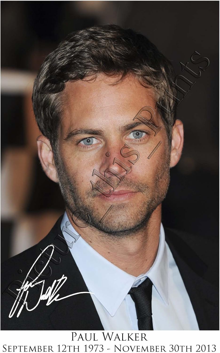 Paul Walker - Signed Photo Print 12"x8" Commemorative Print : Amazon.co ...