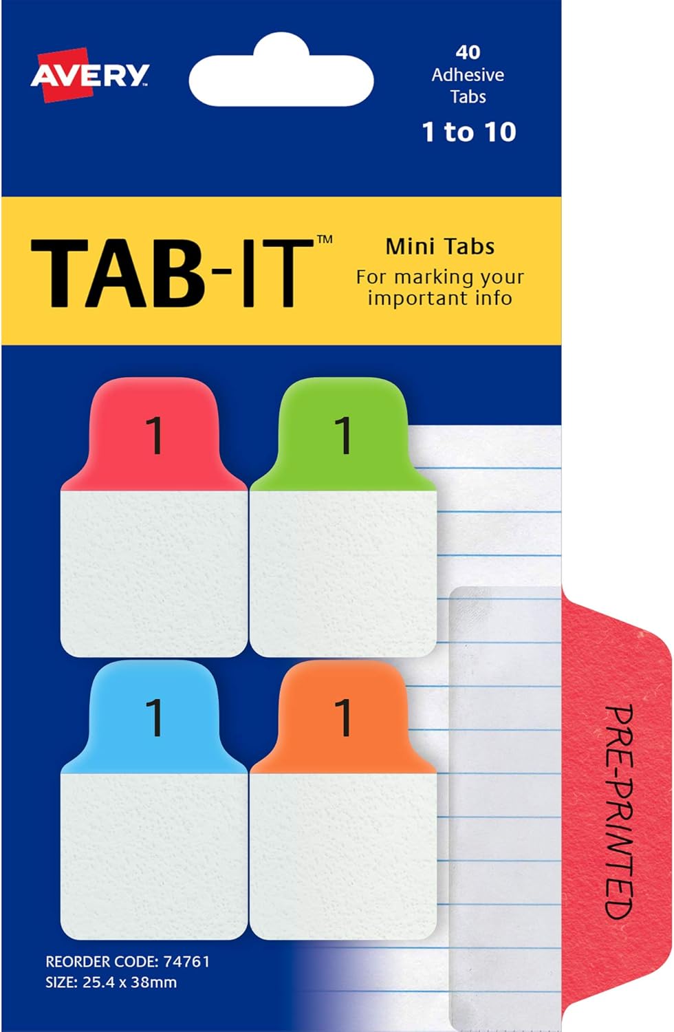 Amazon.com : Ultra Tabs(R) Repositionable Mini Tabs 1x1.5in Pastel Tabs ...