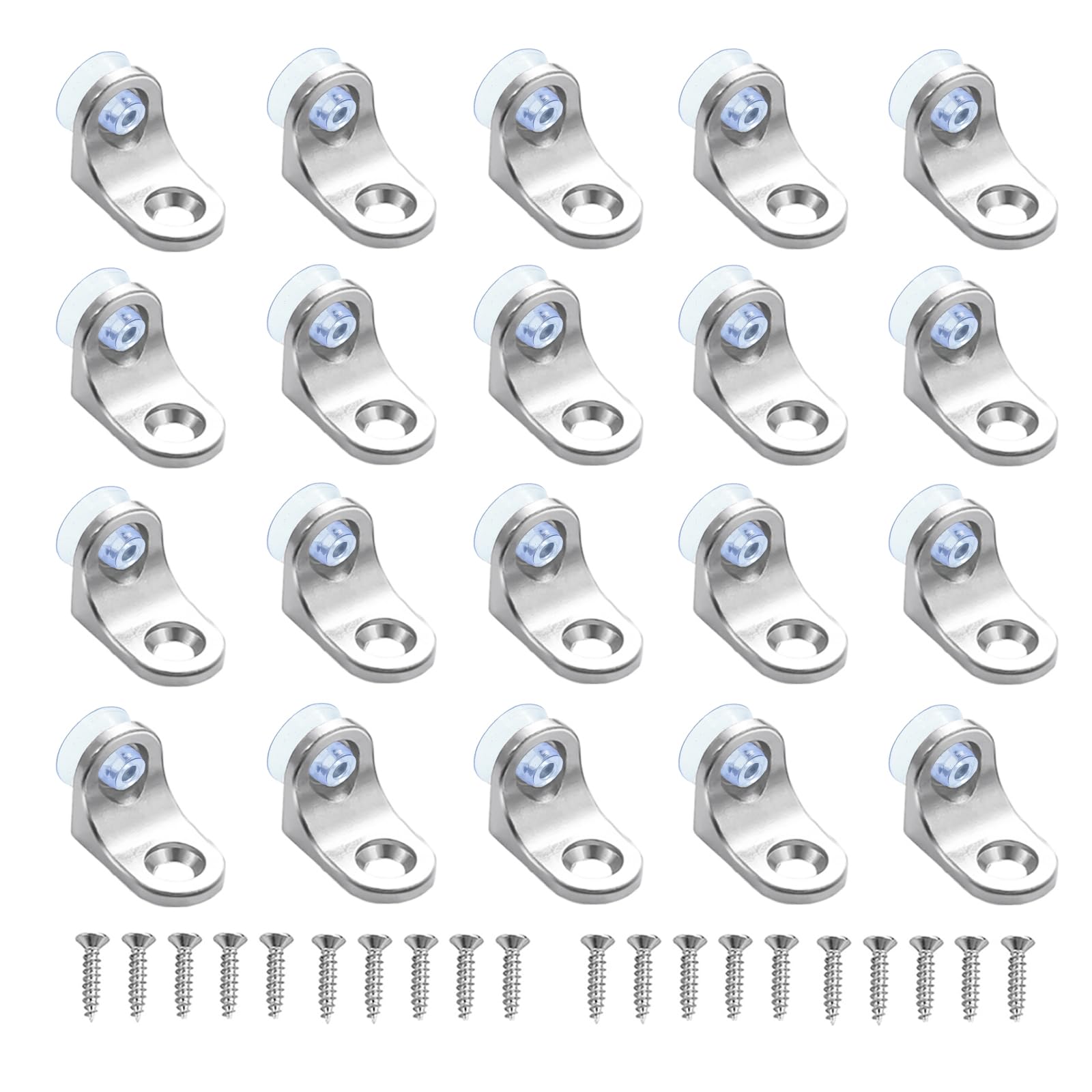 XNJIHWA 20Pcs Glass Shelf Bracket Glass Clamp L- Shaped Right Angle ...