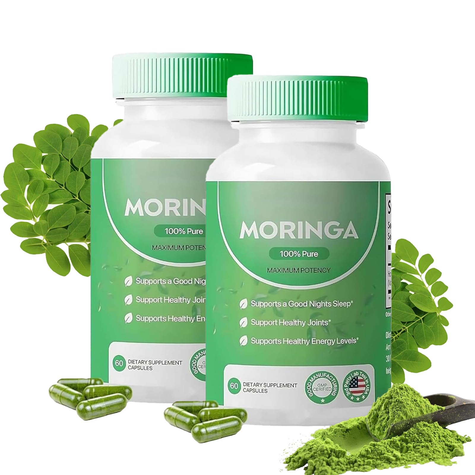 Amazon.com: SOULRAZY Moringa Capsules,Pure Moringa Powder Capsules ...