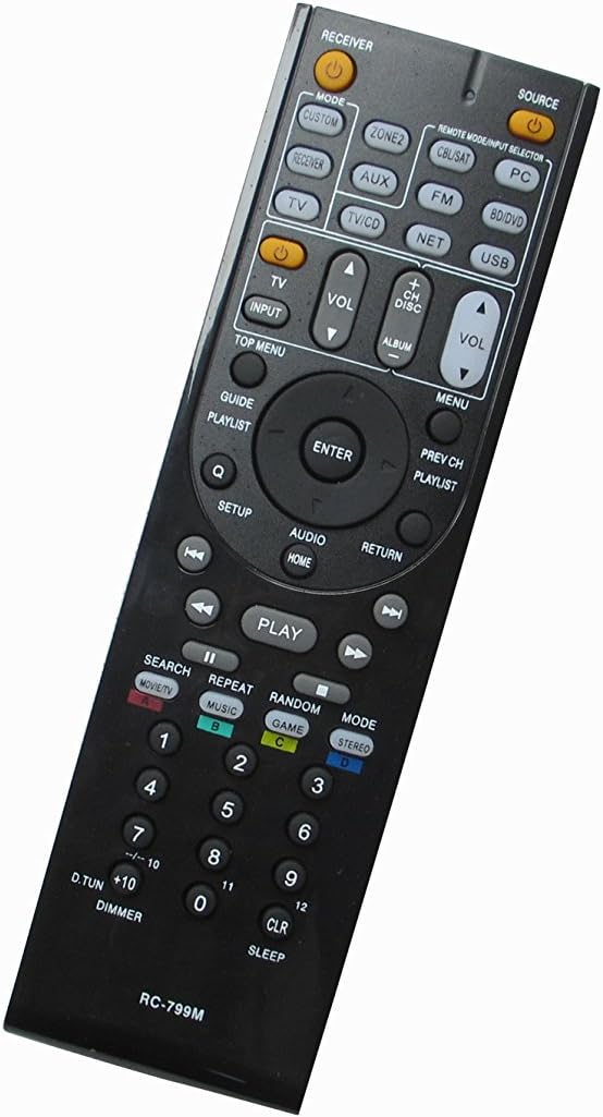 Amazon.com: Hotsmtbang Replacement Remote Control for Onkyo TX-NR807 HT ...