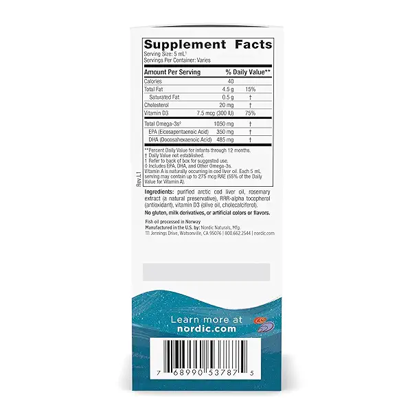 Nordic Naturals Baby’s DHA, Unflavored - 1050 mg Omega-3 + 300 IU ...