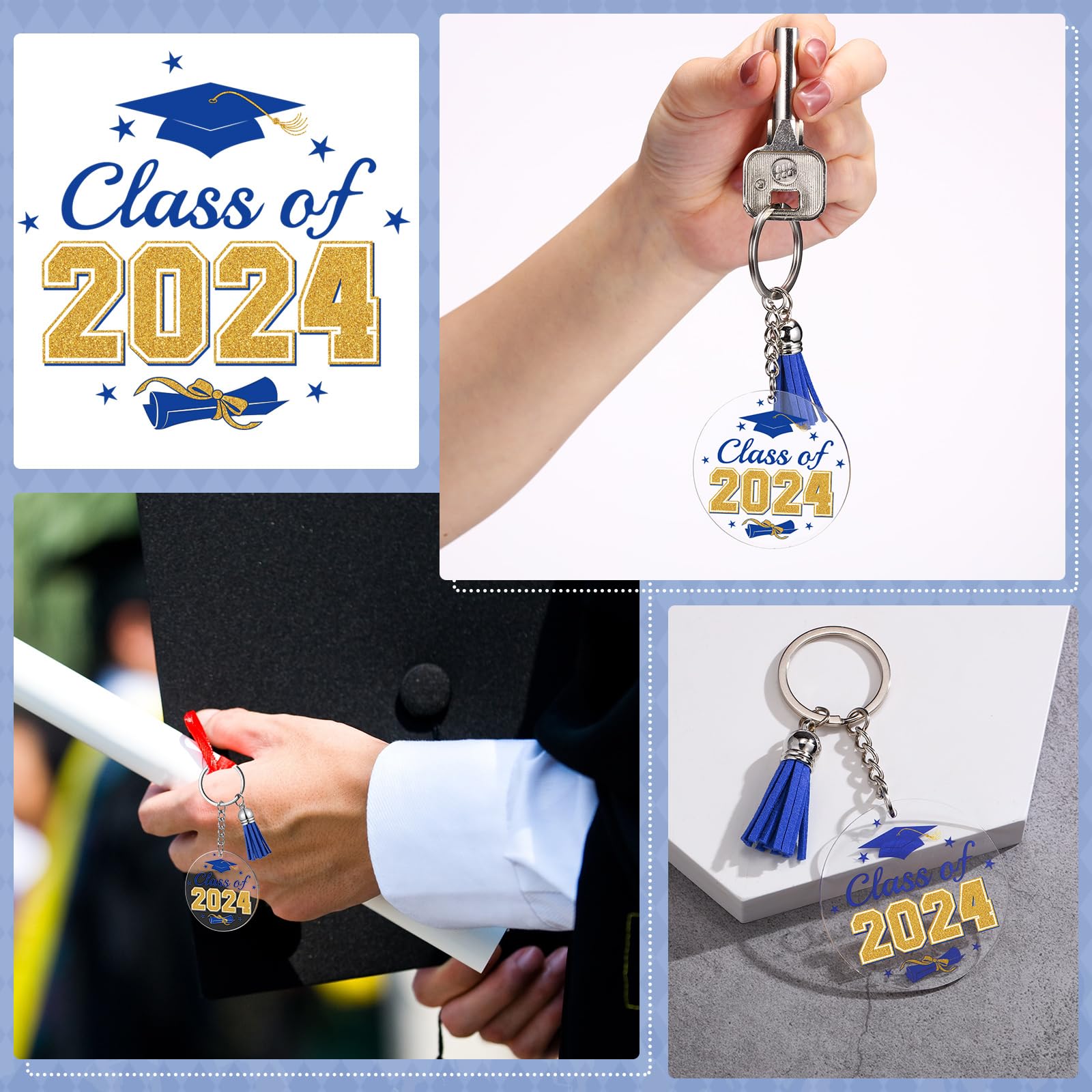 Snapklik.com : Kigeli 30 Pcs Class Of 2024 Graduation Keychains Gifts ...
